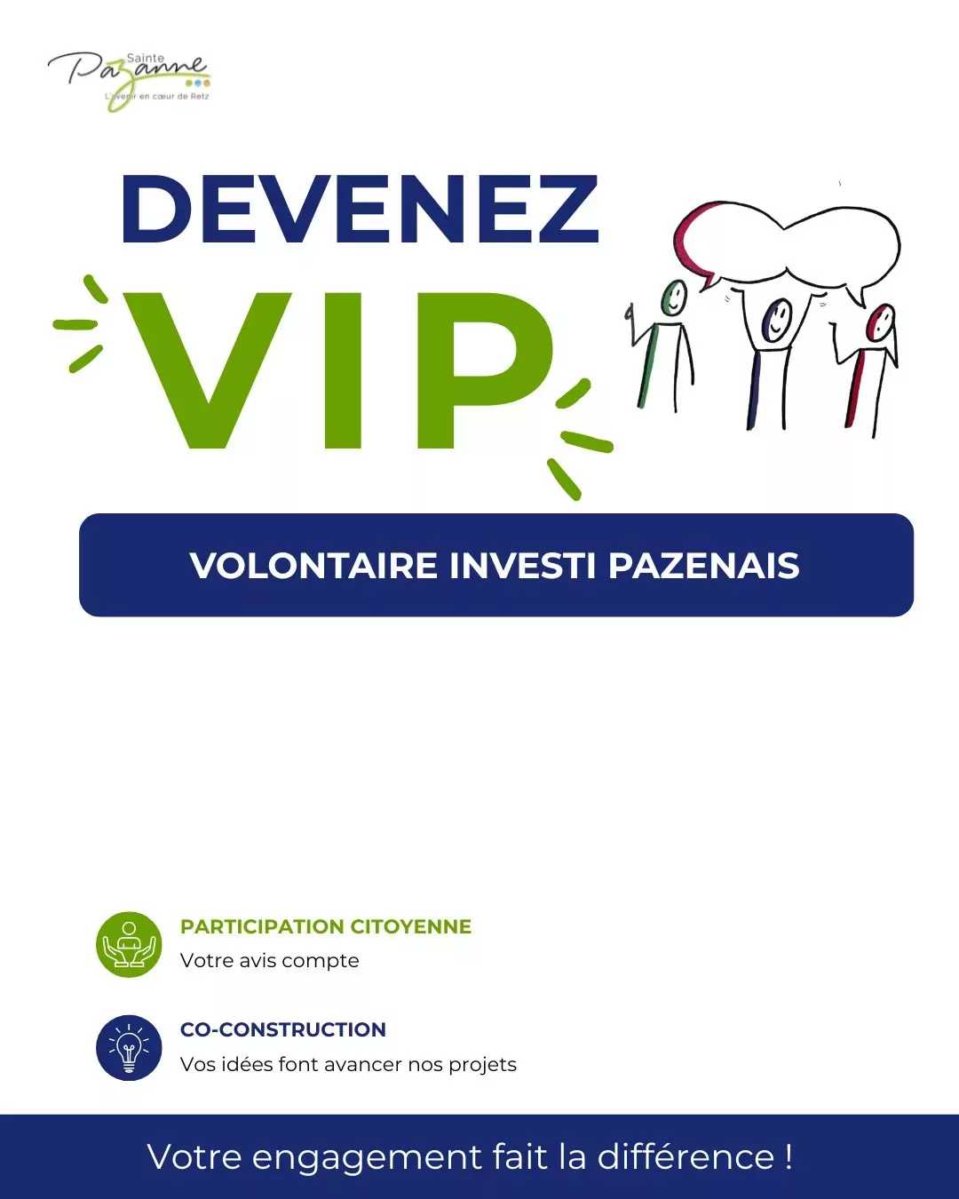 Devenir Volontaire Investi Pazenais (VIP) - Sainte-Pazanne (44)